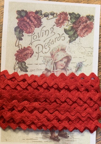 5 yd~1/4" Vintage Red Cotton Ric Rac Trim~doll NOS rick rack | eBay