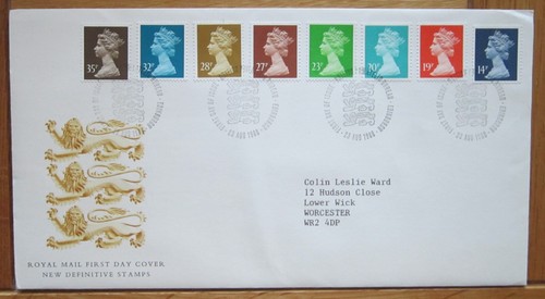 1988 Machin Definitives Royal Mail First Day Cover P/M P. Bureau Last ...