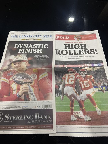 SUPER BOWL 58 KANSAS CITY CHIEFS CHAMPIONS NEWSPAPER STAR KC 2024 LVIII ...