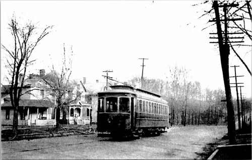 Residential Street Ohio Railway Postcard Trolley Interurban RPPC ...