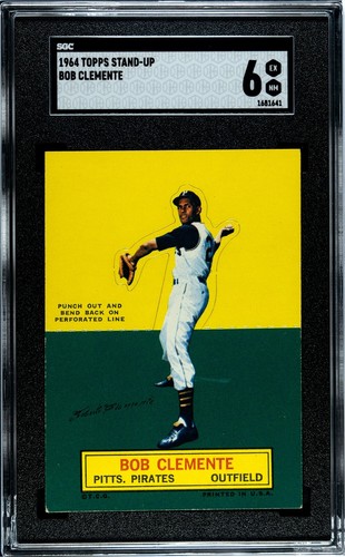 1964 Topps Stand Up ROBERTO CLEMENTE Pittsburgh Pirates SGC 6 EX/NM ...