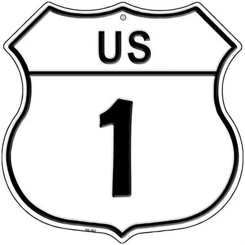 US Route 1 Highway Shield Metal Sign | eBay
