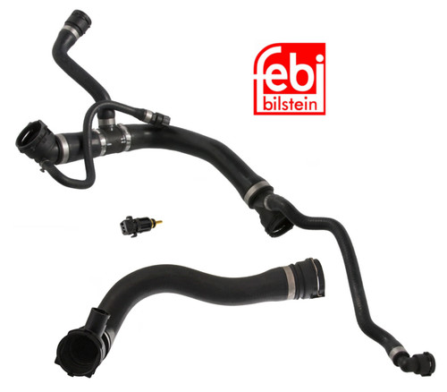 Upper Lower Radiator Hose Sensor Kit 3pcs Original Febi for BMW E53 X5 ...