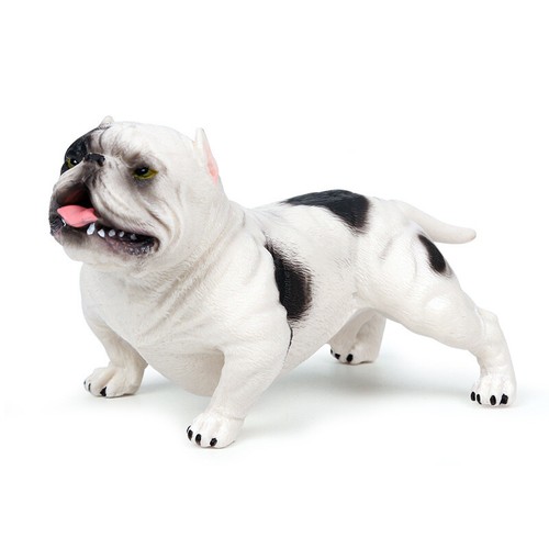 1/6 Scale Realistic Bulldog Dog Statue Animal Model Toys Figure Decor ...