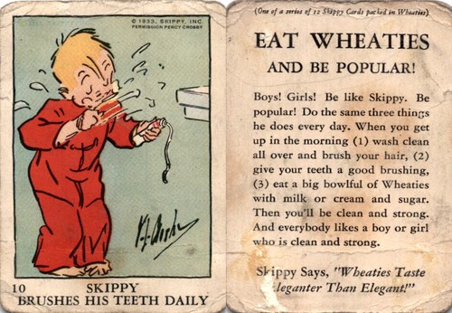 F272-12 Wheaties, Skippy Cards, 1933, #10 Skippy Brushes His Teeth | eBay