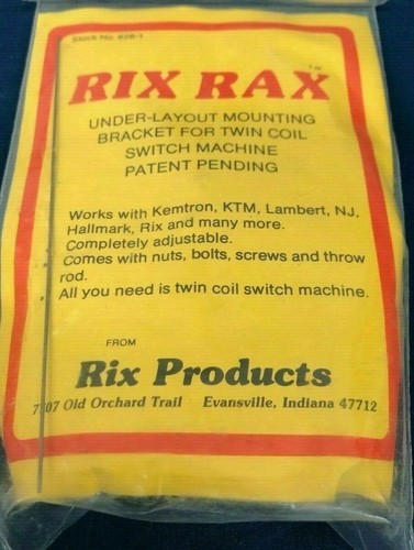 RIX RAX UNDER-LAYOUT MOUNTING BRACKET. #628-1. RIX PRODUCTS TRAIN | eBay