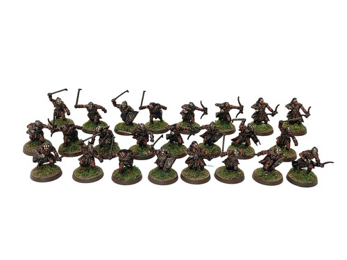 URUK HAI SCOUT WARRIORS! 24 lord of the rings warhammer HOBBIT 28mm Painted