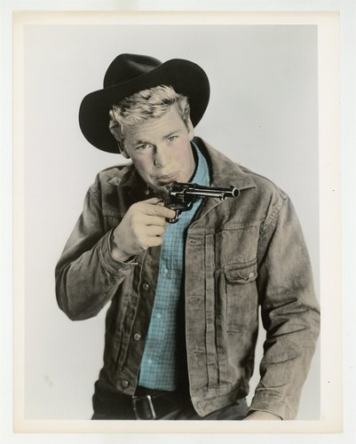 Doug McClure 1960 Color Portrait Photo 8x10 Young Cowboy Beefcake Hunk ...