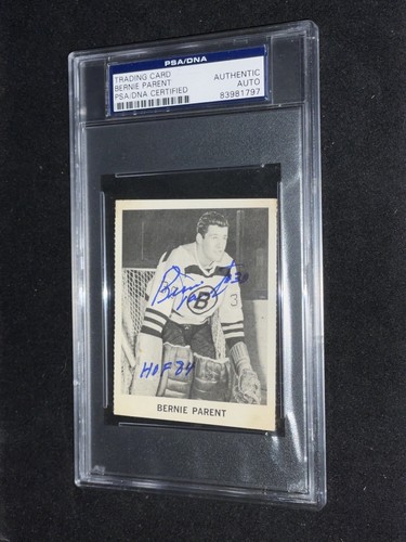 Bernie Parent Signed 1965-66 Coca Cola NHL Players Rookie Card PSA ...