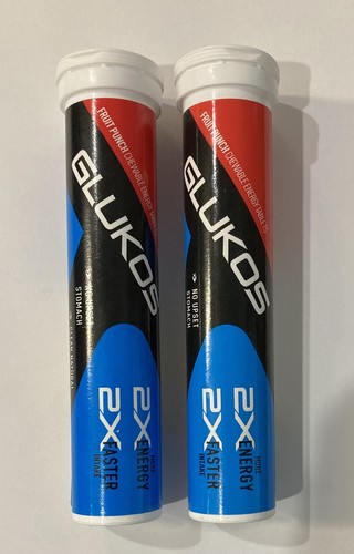 Glukos Energy Chewable Tablets 2 Tubes of 14 Tablets-Fruit Punch Flavor ...