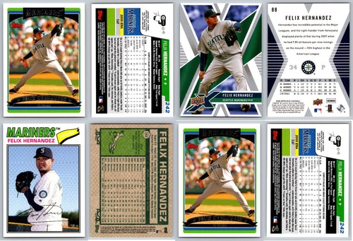 Felix Hernandez 4 Card Lot - Seattle Mariners Venezuelan Hall of Fame ...
