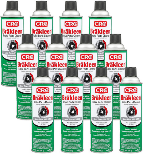 CRC 05050 Brakleen Non-Chlorinated Brake Parts Cleaner, 14 oz Cans (12 ...