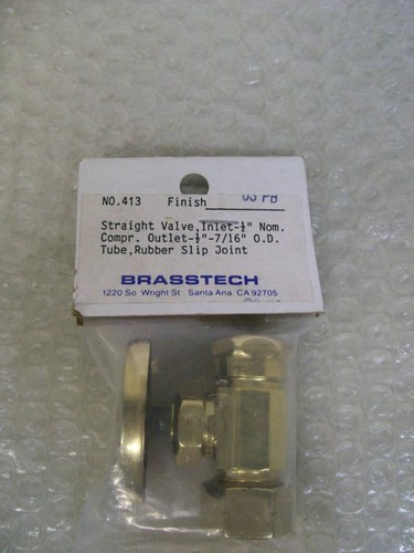 BRASSTECH # 413 STRAIGHT VALVE 1/2" NOM x 1/2" TO 7/16 | eBay