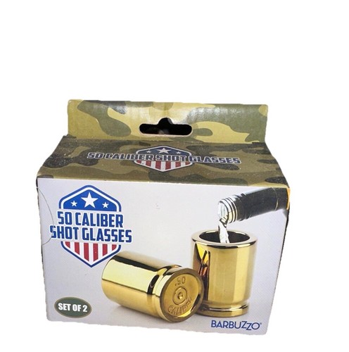 SHOT GLASSES, Barbuzzo ORIGINAL 50 CAL Set of 2, American Owned ...