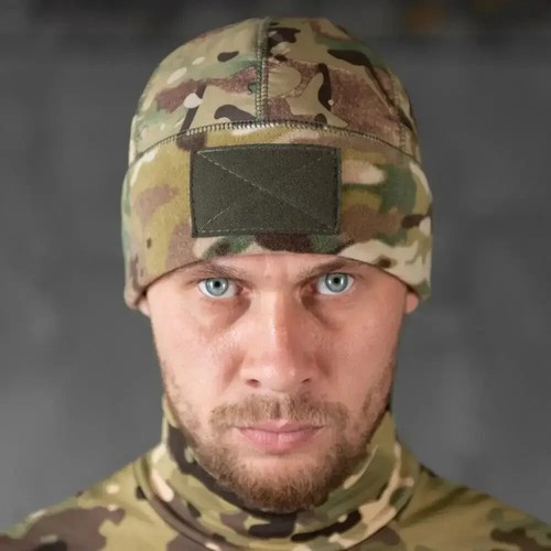 Tactical winter hat Coat of arms with Softshell inserts. Fleece hat ...