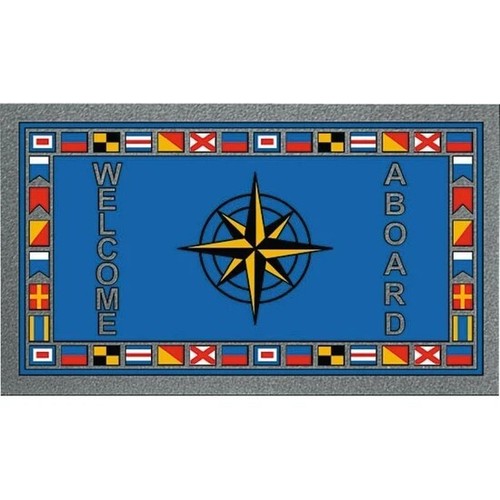 Welcome Aboard Doormat Mat Marine Boat Home Entrance, 26.75x15.75" Non ...