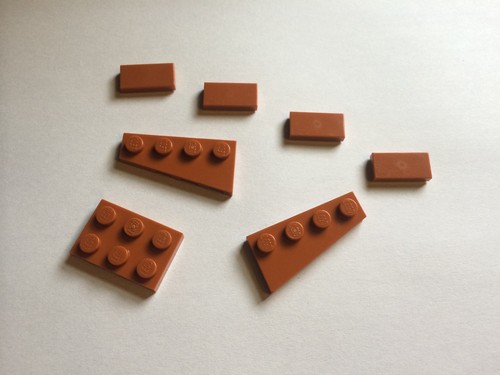 lot of 7 assorted rust colored Lego specialty parts (RED16) | eBay
