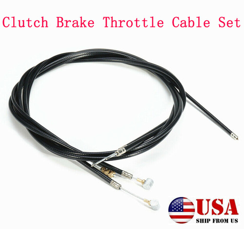 Universal Motorcycle Cable Kit Clutch Cable + Brake Cable + Throttle ...
