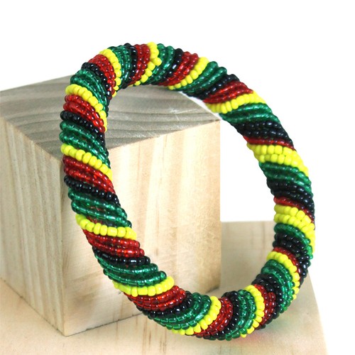 New Round Rasta Beaded Bracelet | eBay