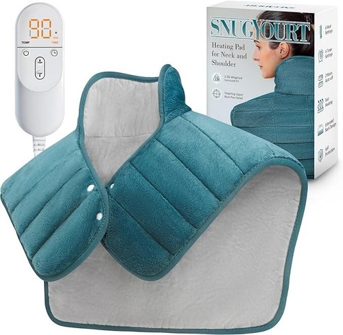SNUGYOURT Heating Pad Neck Shoulders 6 Heat Settings 4 Timer Settings ...