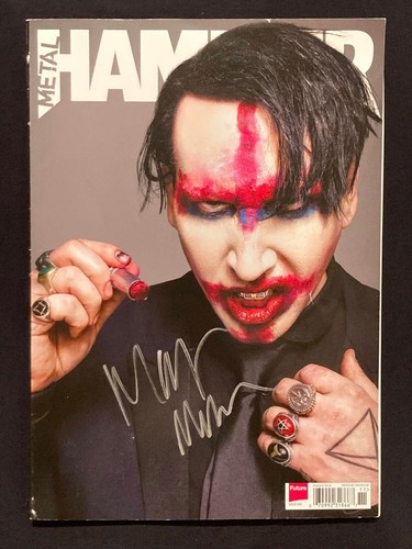MARILYN MANSON BAND SIGNED AUTOGRAPH METAL HAMMER MAGAZINE | eBay