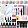 Komplett UV Nagel Gel Set mit LED Lampe Poly Nagel Quick Extension ...