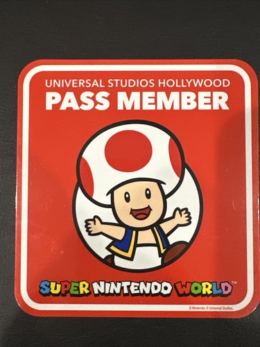 Universal Studios AP 2023 Super Nintendo World Pass Member Magnet Toad ...
