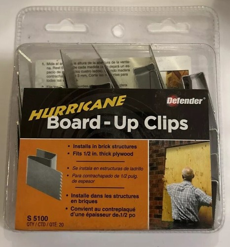 DEFENDER Hurricane Zinc-Plated Board-Up Clips Fits 1/2 in. Plywood ...