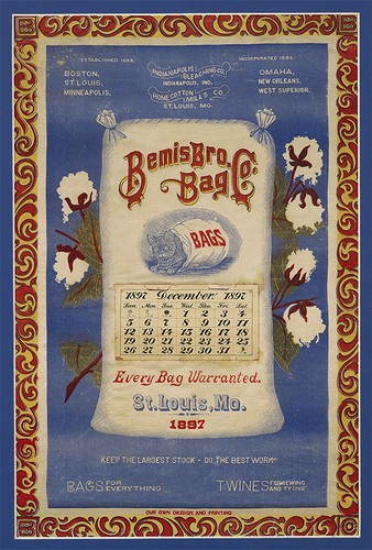 BEMIS BROTHERS BAG CO./DEC. 1897 CALENDAR ADVERTISING POSTER | eBay