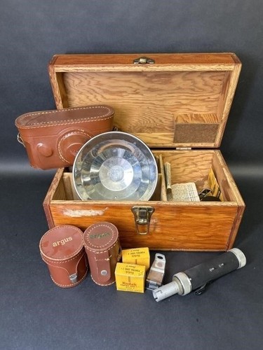 Argus Vintage Camera With 2 Lenses And Lots Of Accessories With Custom ...