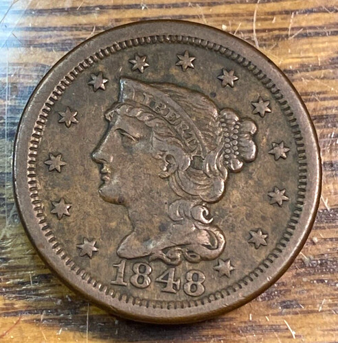 1848 Large Cent Nice Original Choice VF CHRC | eBay