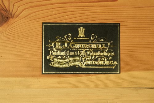 E471 Shotgun Rifle Leather Trade Label E.J. Churchill Vintage Case | eBay