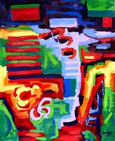 LARGE CONTEMPORARY ORIGINAL MODERN ABSTRACT CANVAS PAINTING ART Dan Byl ...