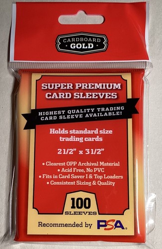 1 Pack 100 Cardboard Gold Super Premium Card Sleeves PSA Recommended | eBay