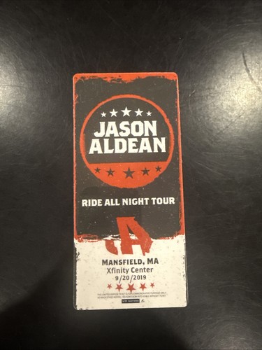 JASON ALDEAN COMMEMORATIVE TICKET - 2019 RIDE ALL NIGHT TOUR | eBay