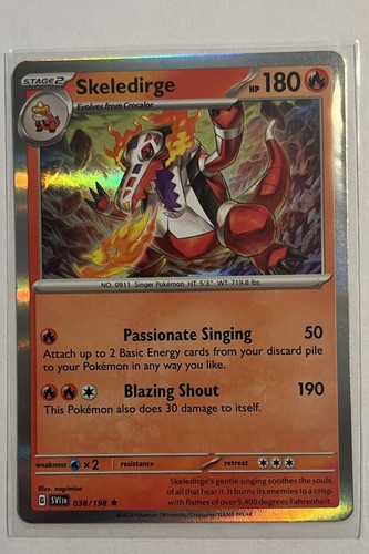 Skeledirge 38/198 Pokémon TCG Scarlet & Violet Base Set Holo Rare NM | eBay