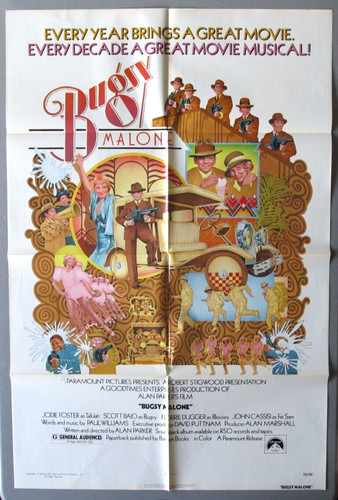 BUGSY MALONE ORIGINAL 27X41 MINT UNUSED FOLDED MOVIE POSTER 1976 JODIE FOSTER | eBay