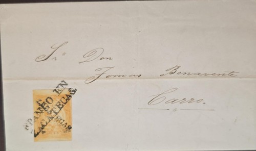 O) 1865 MEXICO, dos reales orange, WITH DISTRIC NAME OVERPRINT, FRANCO ...