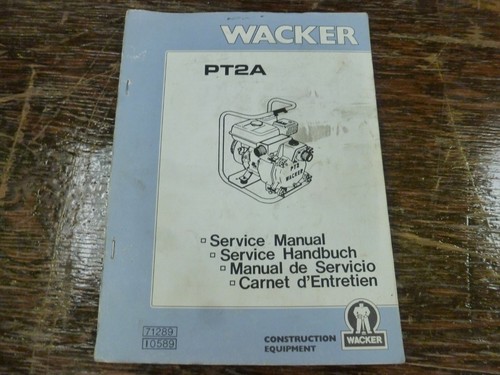 Wacker PT2A 2 Inch Centrifugal Trash Pump Shop Service Repair Manual | eBay