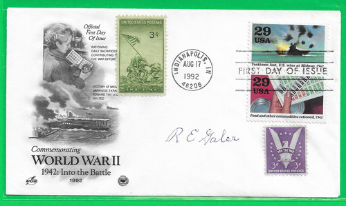 Robert E. Galer USMC Medal of Honer Signed Autographed WW 2 First Day ...