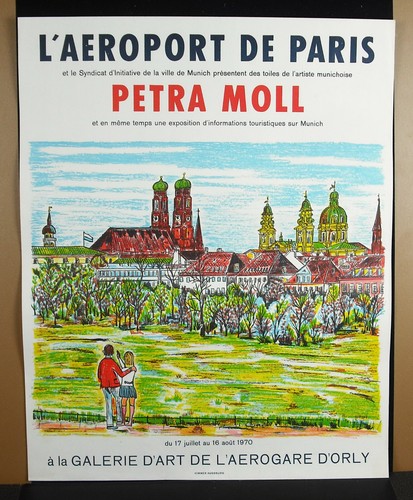 Poster 1970 Exhibition Petra Moll 1921-1989) Munich Galerie Art Airport Orly | eBay