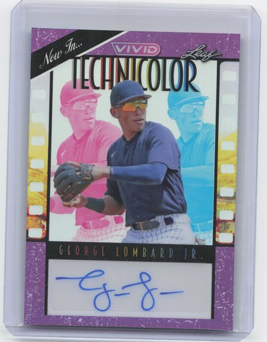 2023 Leaf Vivid George Lombard Jr. Technicolor Purple Auto #/2 | eBay