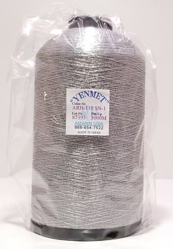 Yenmet Metallic Embroidery Thread - 5000 Meter King Size Spool - Silver ...