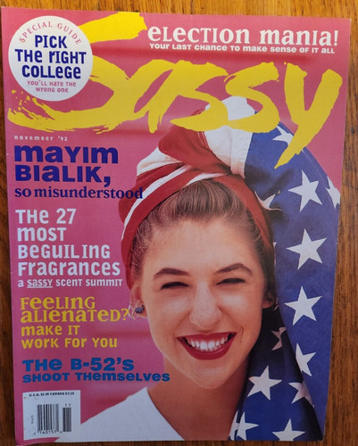 RARE vintage SASSY magazine NOVEMBER 1992 Mayim Bialik CHLOE SEVIGNY | eBay