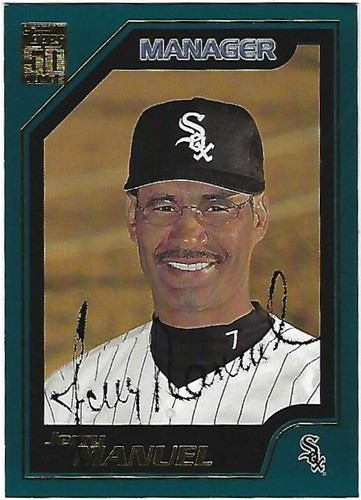 Autographed Signed 2001 Topps #327 Jerry Manuel Chicago White Sox | eBay