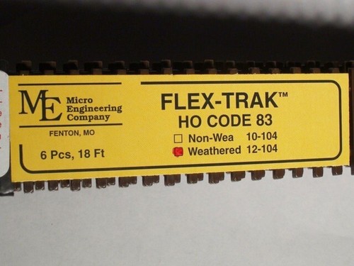 Micro Engineering ~ HO Scale ~ Code 83 36" Weathered Flex-Trak 1 Piece ...