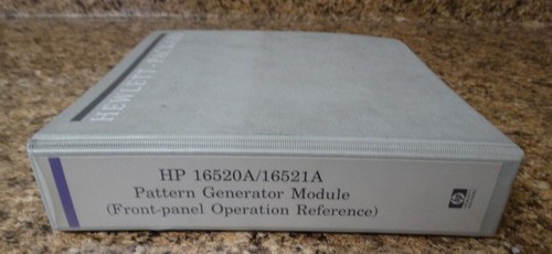 HP 16520A/16521A Pattern Generator Module Reference Manual | eBay