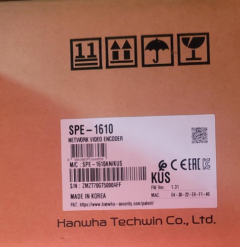 Hanwha Vision SPE-1610 16-Channel 4MP Network Security Video Encoder | eBay