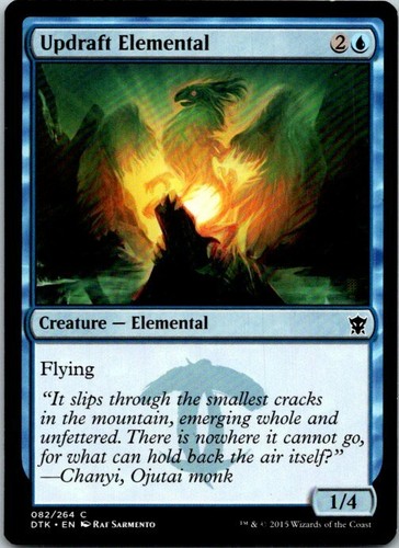 Updraft Elemental Magic The Gathering Dragons Of Tarkir Card Light Play ...