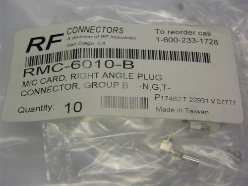 10 RF Industries RMC-6010-B MC Card R/A Connector Plugs | eBay